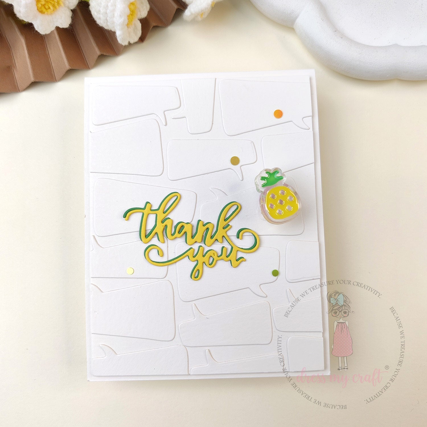 Tropical Thank You Handmade Card – Dress my craft